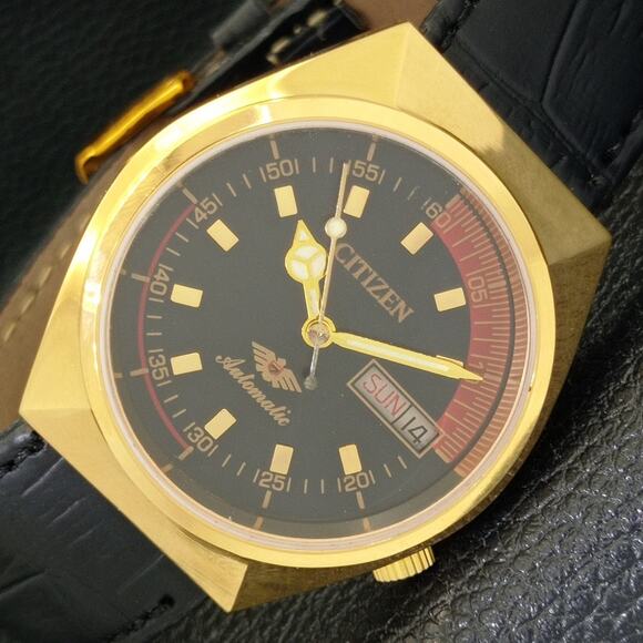 Citizen | Accessories | Vintage 983 Citizen Automatic Mens Gold Watch ...